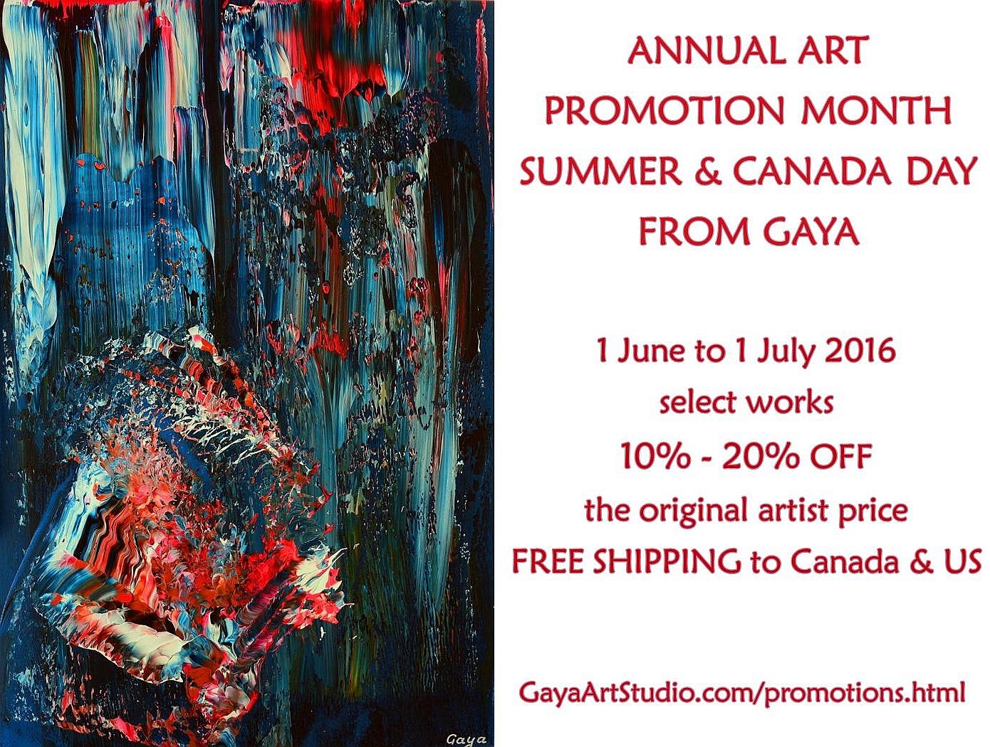 Art Sale Promotion Month: Summer & Canada Day